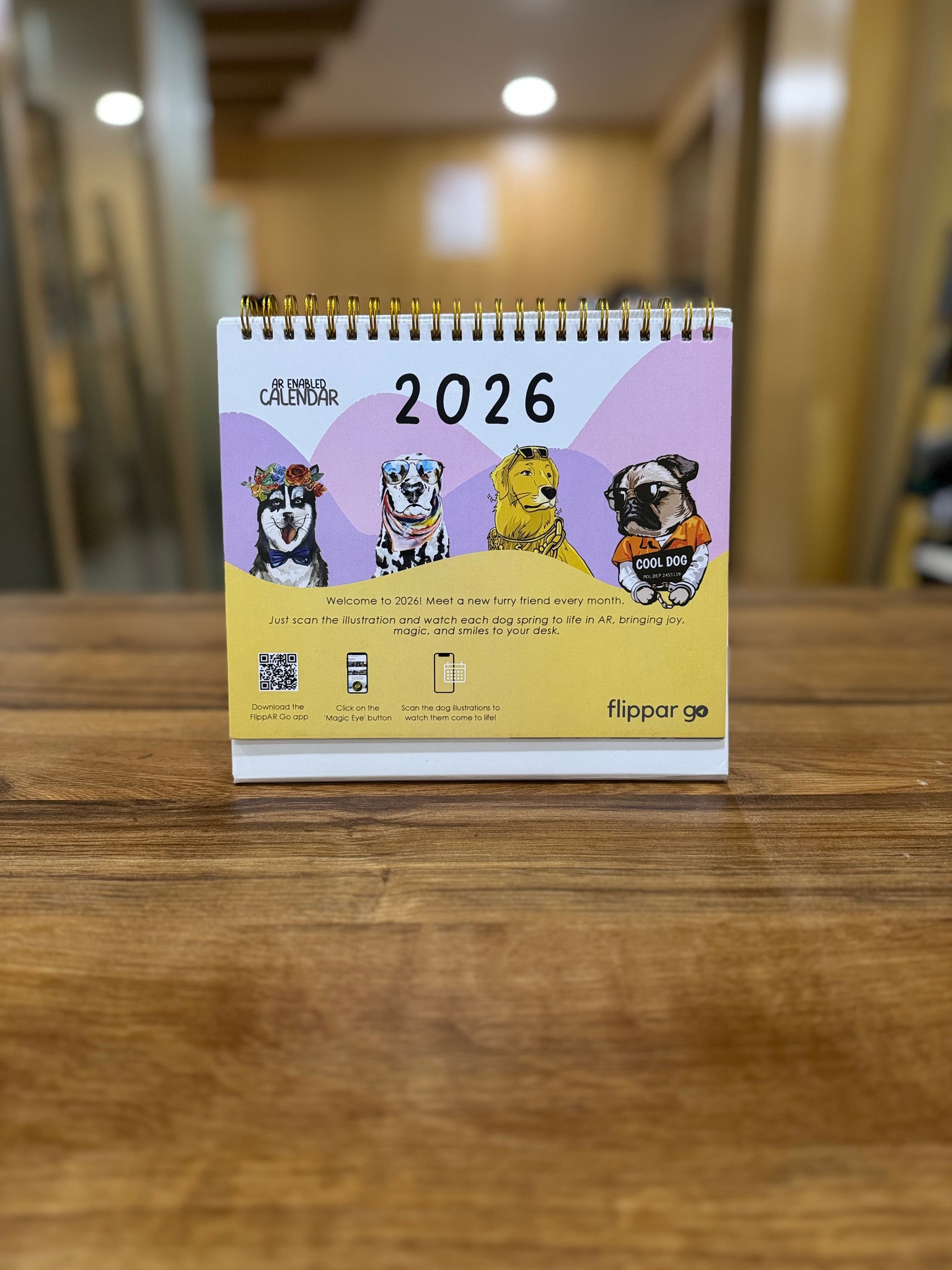 AR-enabled 2026 Dog-Themed Desk Calendar – MovingUp Products (P) Ltd ...